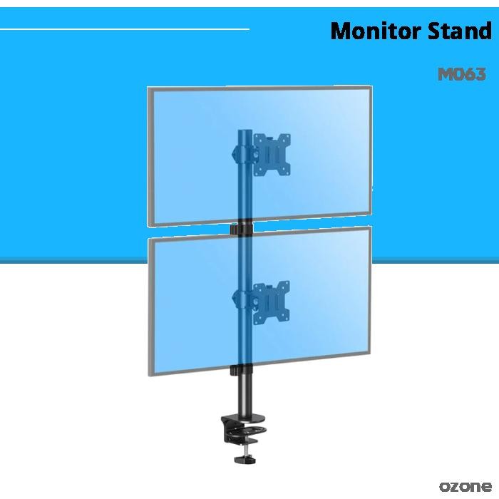 M063 Top Down Dual TV Monitor Mount Arm Desk Desktop Vertical Stand ...