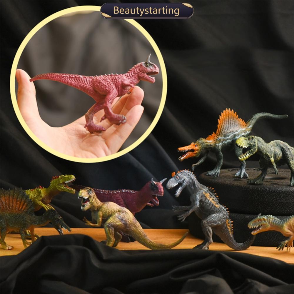 BEAUTYSTARTING 2/4Pcs Solid Dinosaur Model Set Kids Tyrannosaurus ...