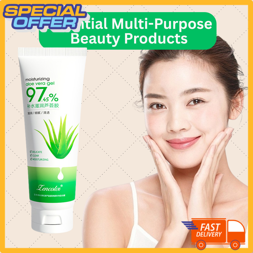 Aloe Vera Gel Fades Acne Scars Hydrating Moisturising After Sun Repair ...