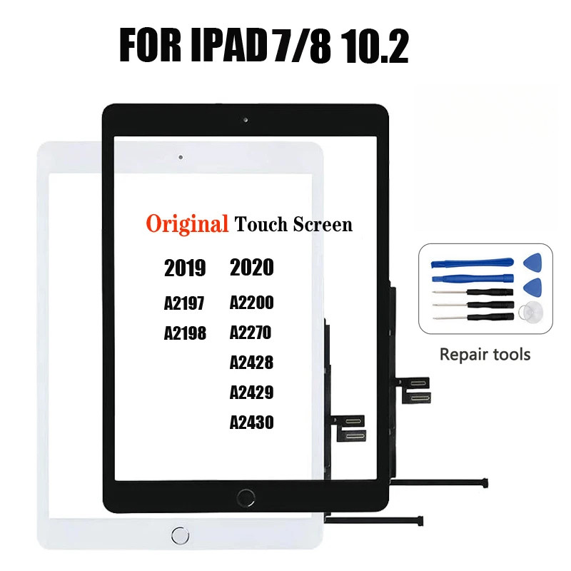 10.2" For iPad 7/8 Touch Screen Digitizer Glass 2019/2020 A2197 A2198 ...