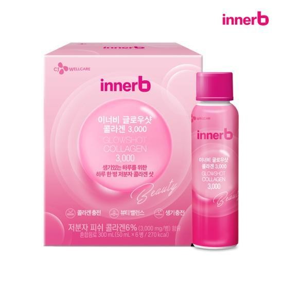[High content low molecular weight collagen] CJ Innerbee Glow Shot Collagen 50ml x 6 bottles (6 ...