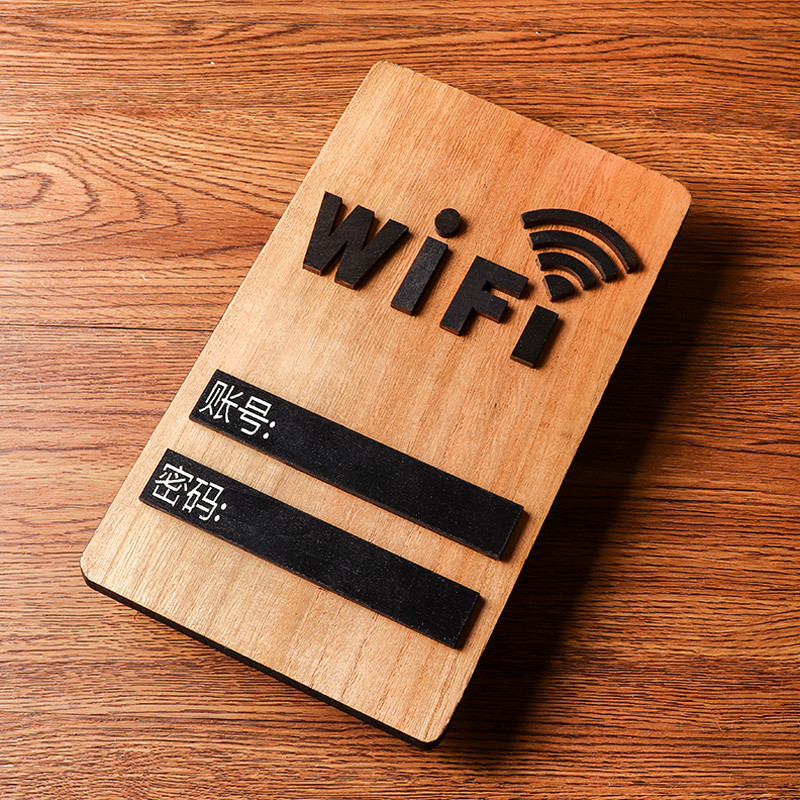 WiFi Available Sign Super Solid Wood Sign Signage Customizable Door ...