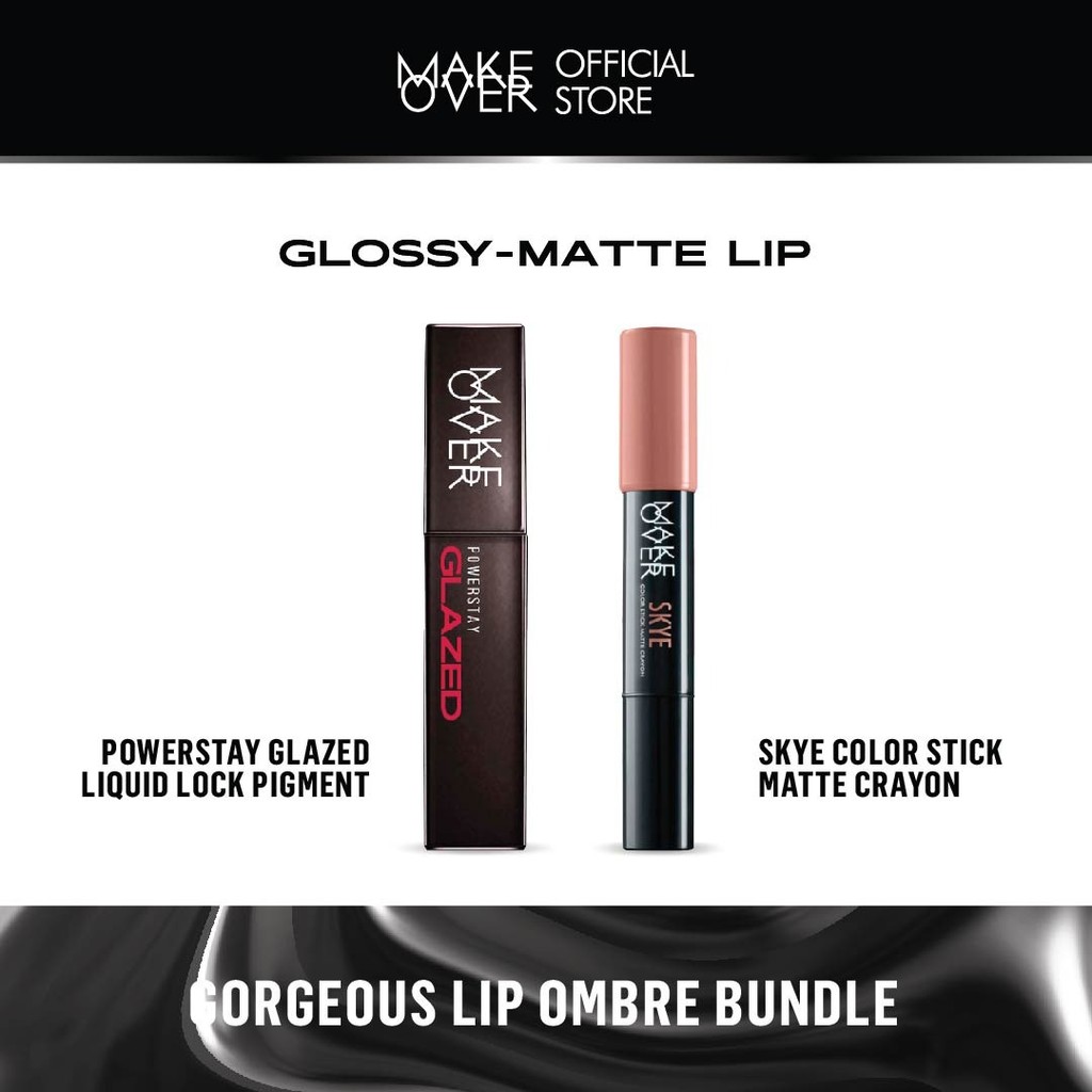 Make Over Gorgeous Lip Ombre Bundle - Glazed Lock Lip Pigment + Color ...