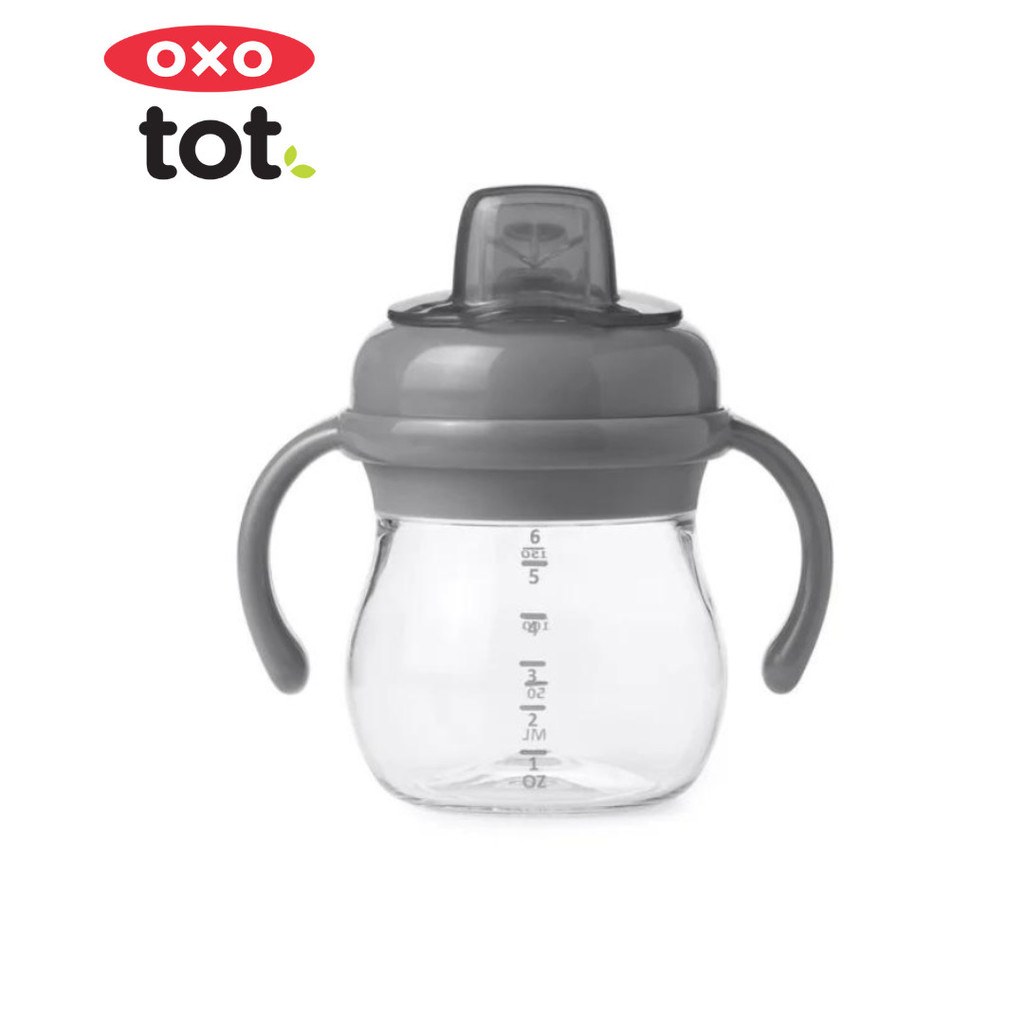 Oxo Tot Grow Soft Spout Cup W/Handles 6oz - Gray (4m+) | Shopee Malaysia