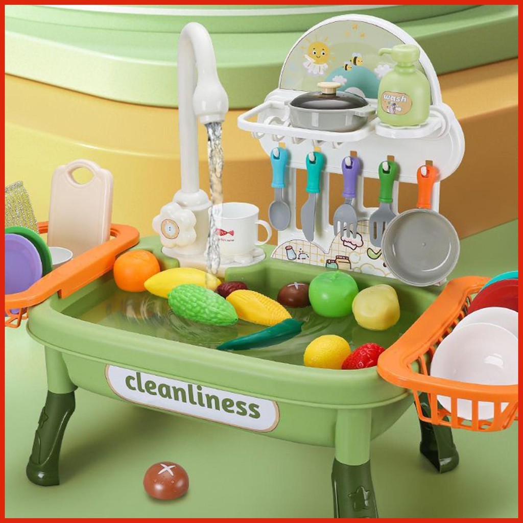 Water Play Sink Toys Electric Sensory Dishwasher Playing Toy with ...