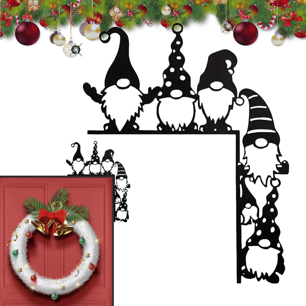 Christmas Door Frame Decorations Iron Santa Claus Door Corner Hanging ...