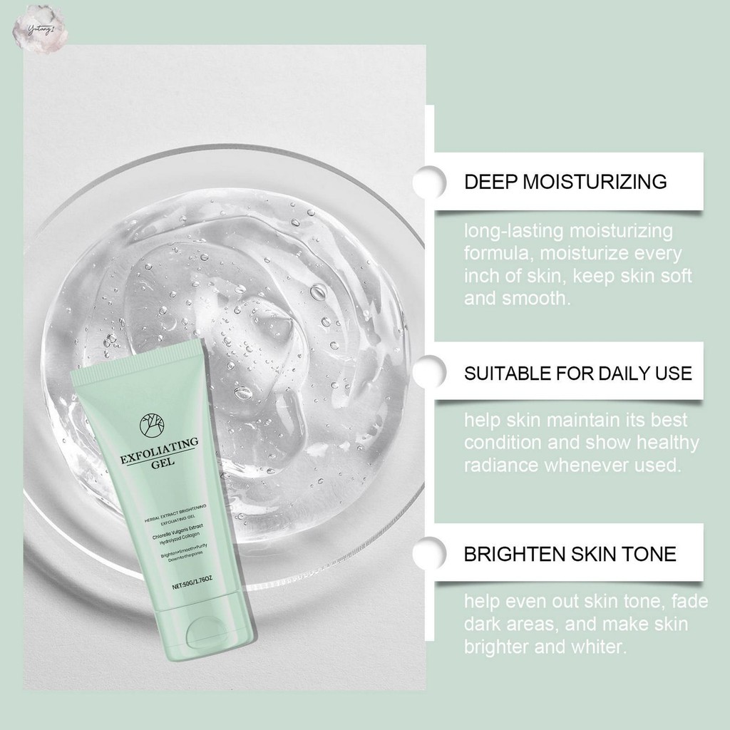 Moisturizing Exfoliator Gel Gentle Cleansing Whitening Skin Exfoliating ...