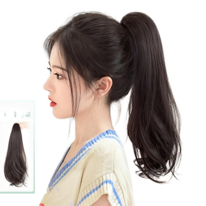 Vogue 40cm Long Hair Extension Wigs Half-tied Ponytail Wig Hair with 4 ...