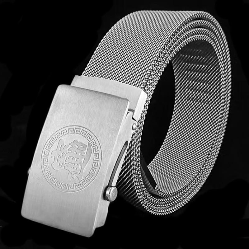 Stainless Steel Belt 20516 Men's Belt Pure Stainless Steel Automatic ...