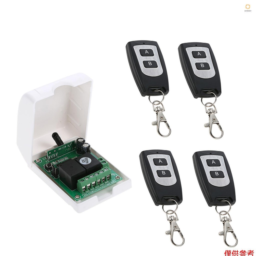 Smart Home 433Mhz RF DC 12V 2CH Learning Code Wireless Remote Control ...