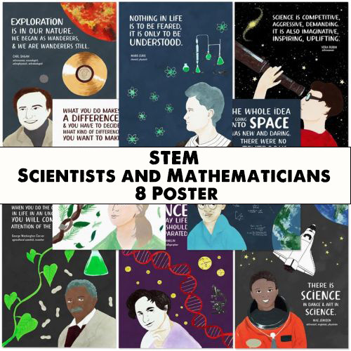 STEM Scientists and Mathematicians famous quotes office classroom ...