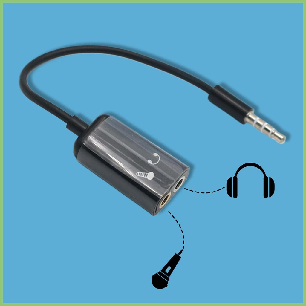 Audio Splitter for Headphones 3.5mm Headphone Mic Splitter Headset ...