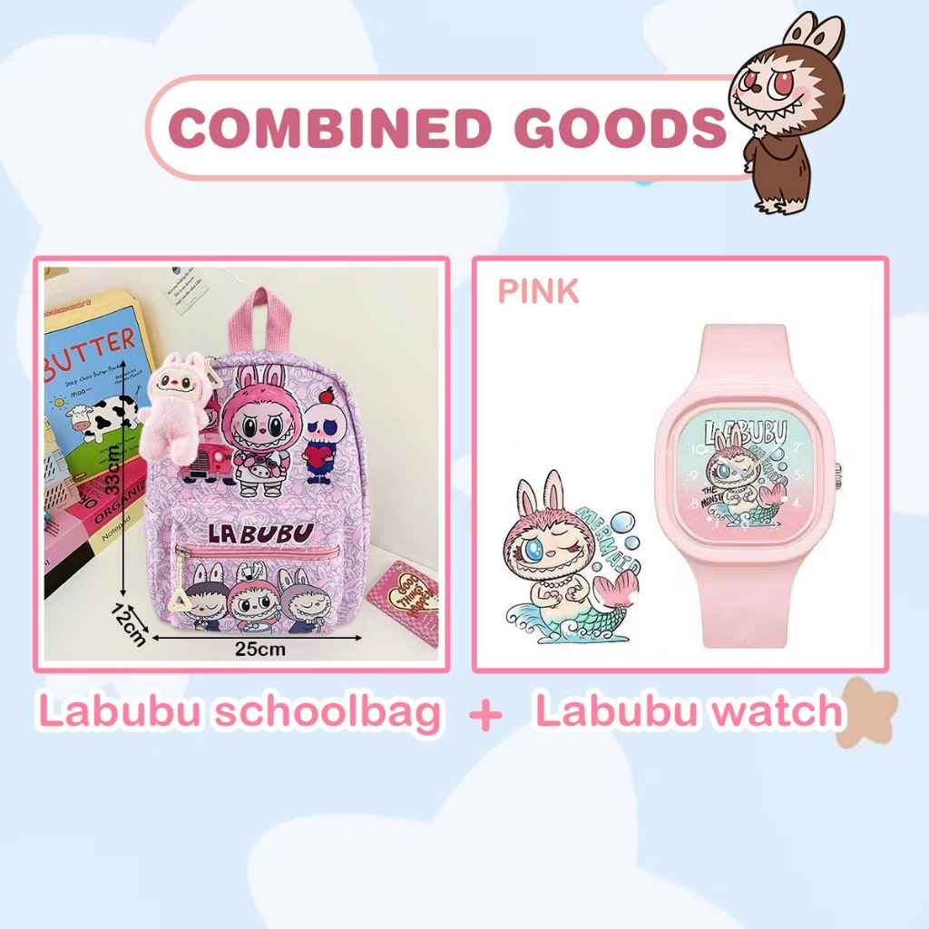 Labubu Cute Primary School Backpack Kindergarten Backpack and Labubu ...