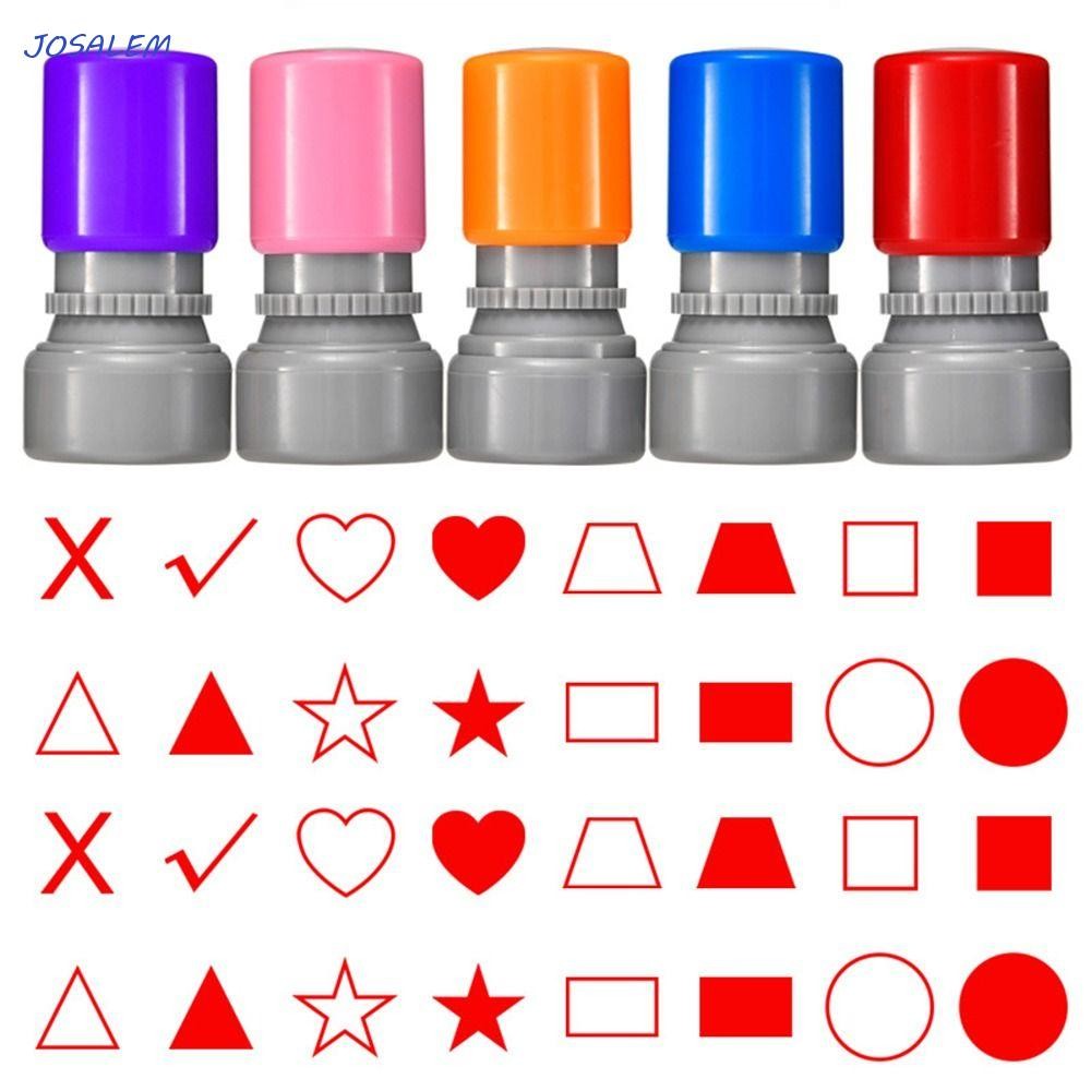 JOSALEM Teacher Use Stamp, Multi Pattern DIY Math Geometry Stamp ...