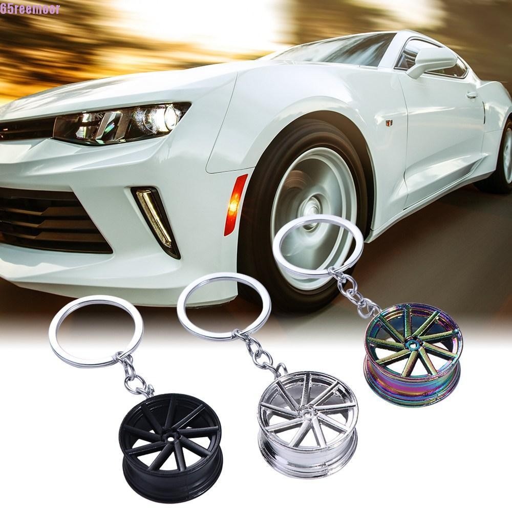 REEMOOR Car Wheel Keychain, INS Mini Tire Rim Key Holder, Creative ...