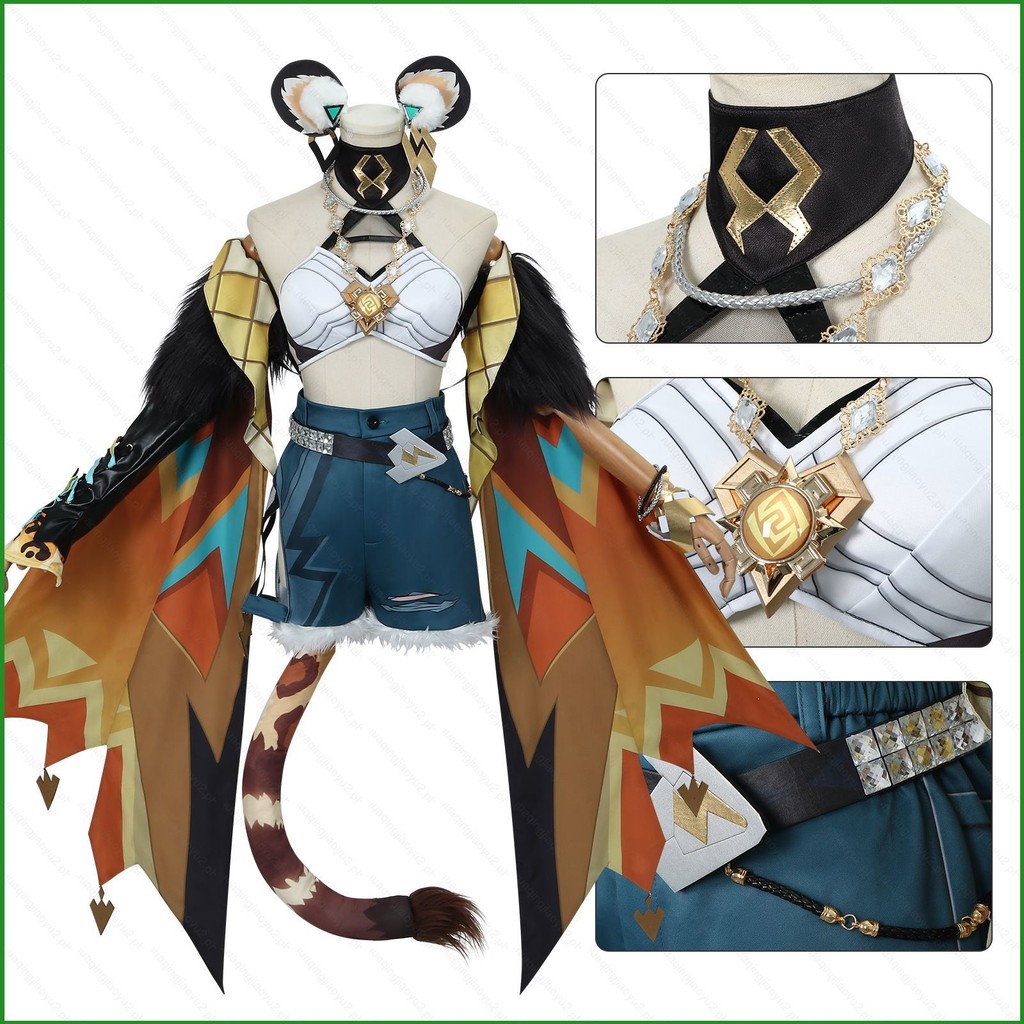 Niko Genshin Impact Natlan Xilonen dress wig shoes role play cosplay ...
