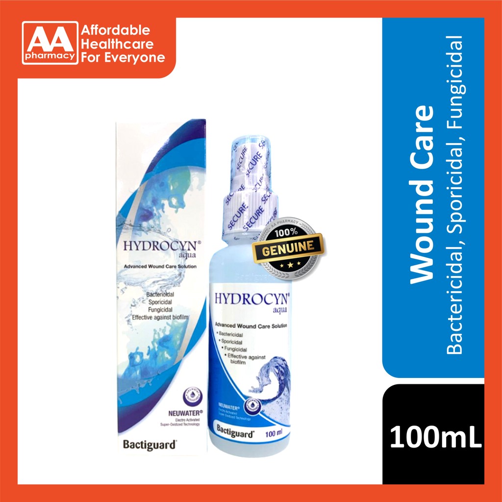 Hydrocyn Aqua Advanced Wound Care Solution (Spray 100mL/ Bottle 250mL ...