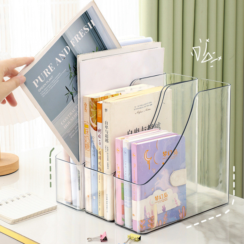 Transparent Transparent File Box Desktop Storage Box Vertical Office ...