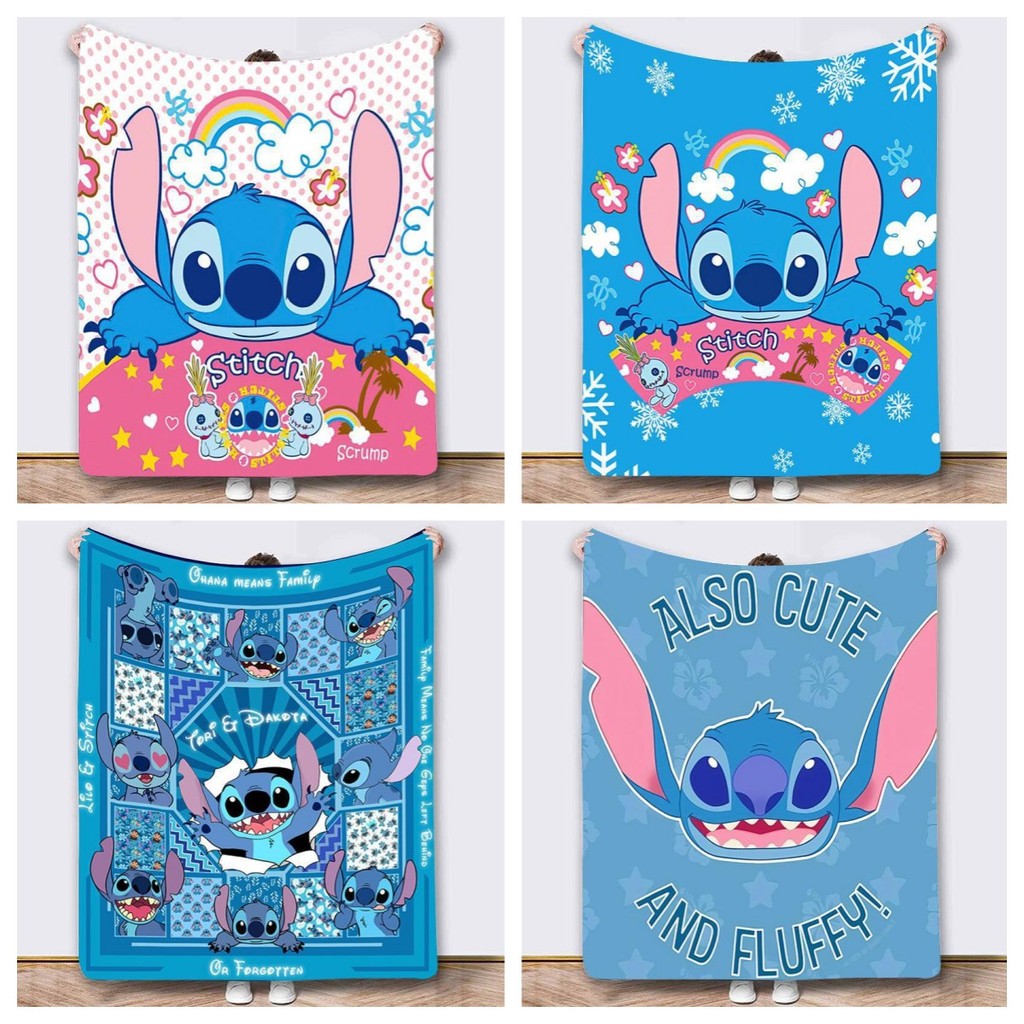 YB Stitch Cartoon Cute Blanket Home Children Bedroom Office Napping ...