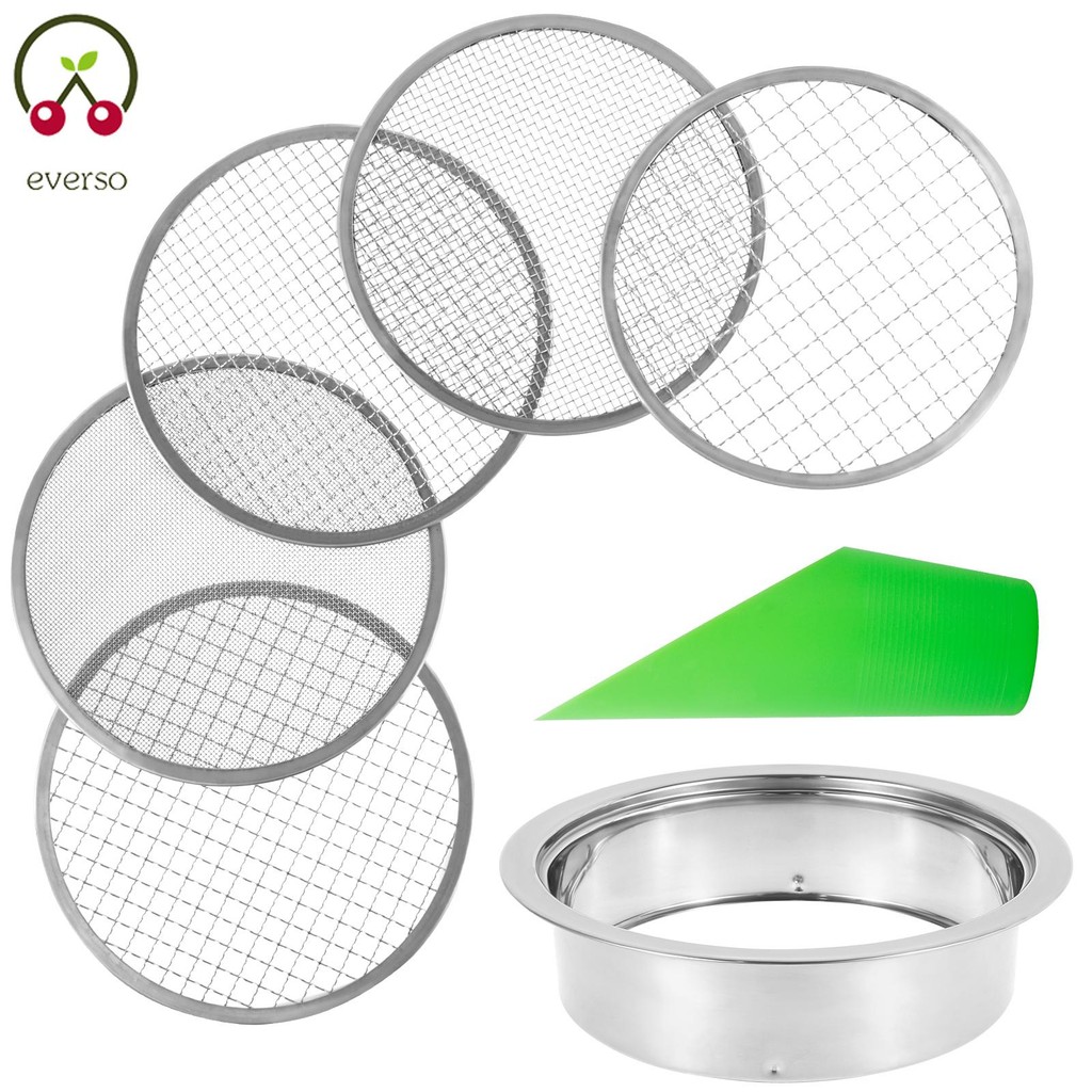 Soil Sieve Set Detachable Dirt Sifter Set With Shovel Meshes Riddle ...