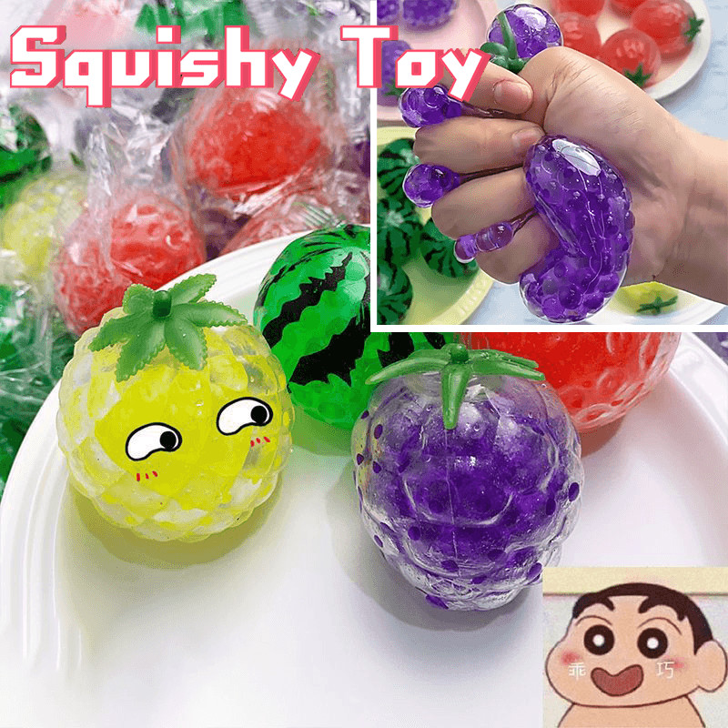 Fidget Squeeze Toys Squishy Toys Slime Stress Relief Fruit bead toys ...