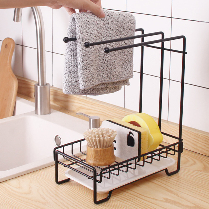 Kitchen Rag Rack Kitchen Supplies Stainless Steel Rack Drain Rack Wall ...