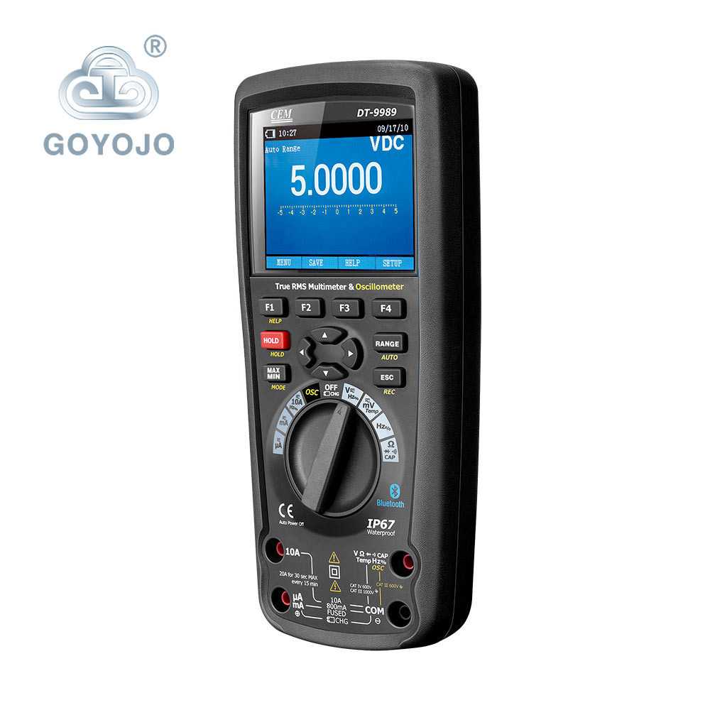 DT-9989 Professional True RMS Industrial Digital Oscilloscope Multimeter Portable with TFT Color ...
