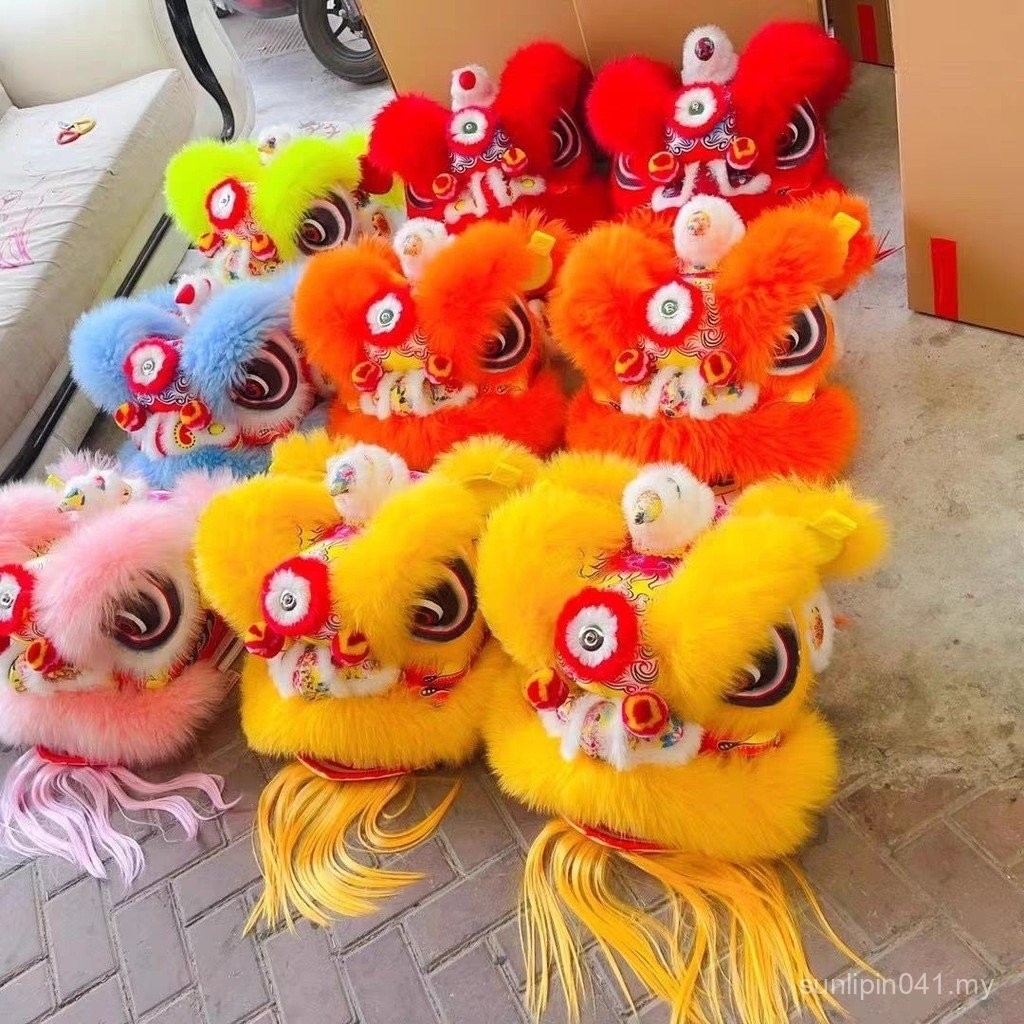 Children Lion Dance Wool High-End Hairy Children Lion Head Performance ...