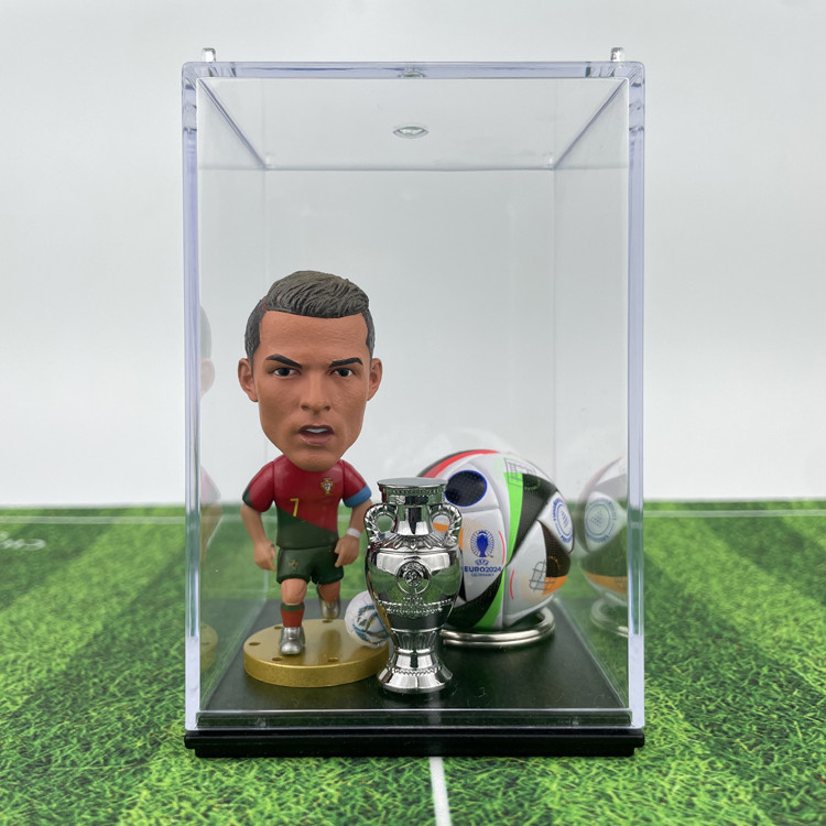 European Cup Cristiano Ronaldo Mbappe Football Fans Display Box Acrylic ...