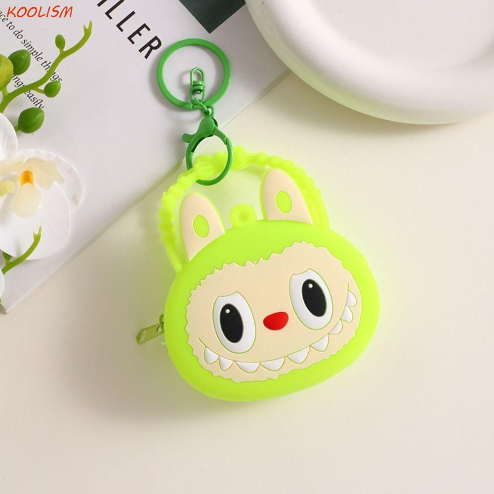 KOOLISM Labubu Coin Purse, Anime Bag Decoration Cartoon Silicone Wallet ...