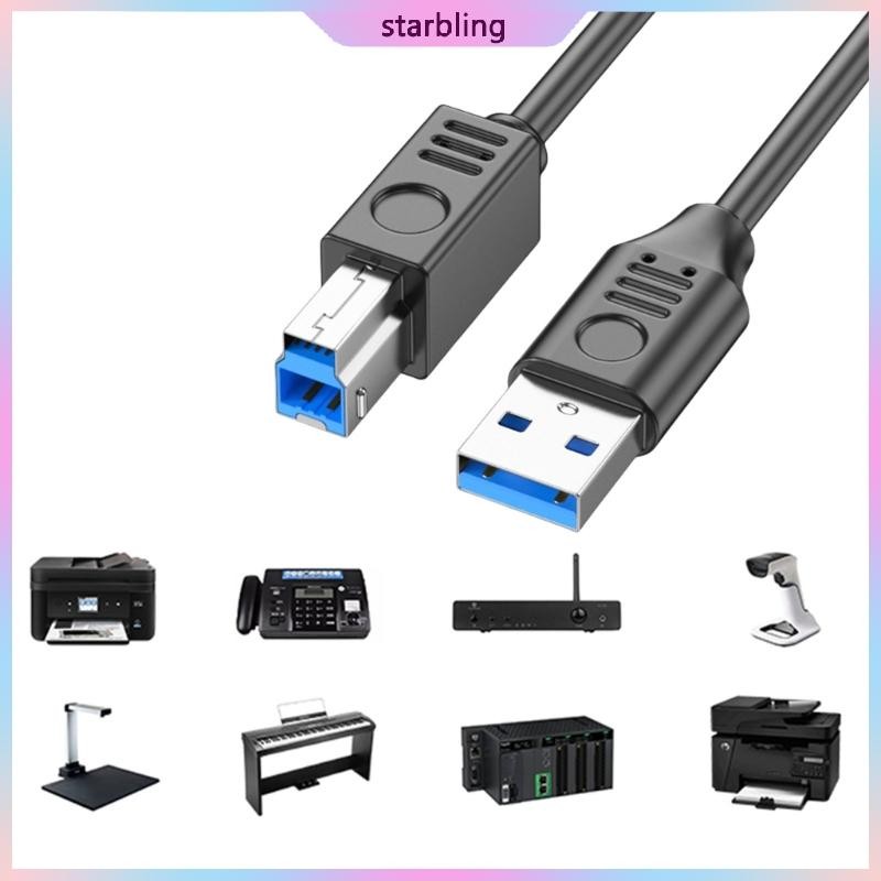 Star Flexible USB to USB B Printer Cable B Male to A Male Printer Cord ...