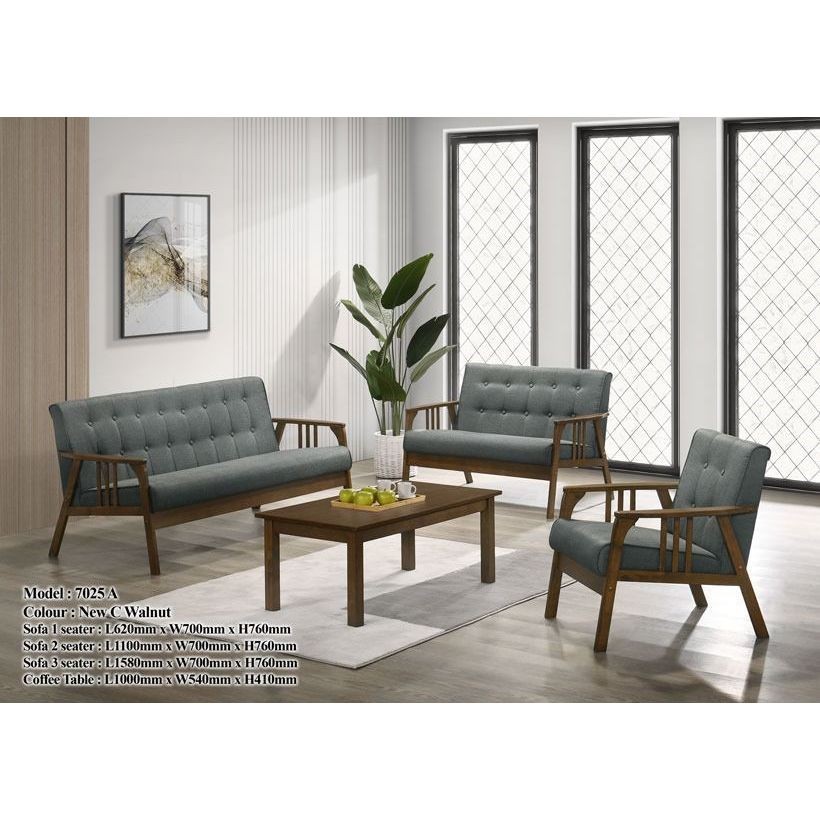 𝙏𝙀𝙍𝙈𝙐𝙍𝘼𝙃 Percuma 1 Meja Kopi Sofa Kain Kelabu 1 Seater 2 Seater 3 ...