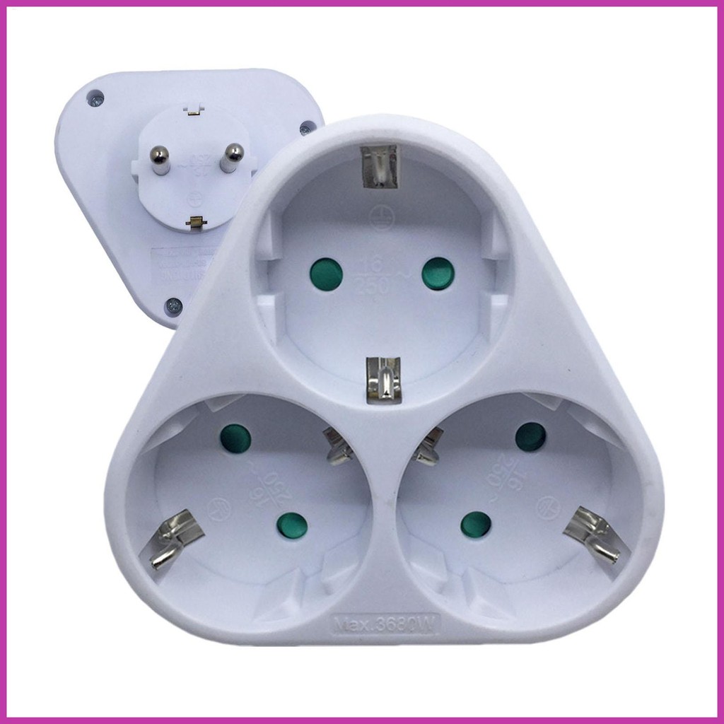 European Wall Adapter 1 To 3 Design Europe Plug Adapter Overload ...