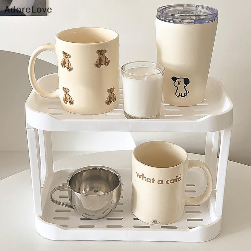 ADL Double-layer Water Cup Rack Two-tier Storage Rack Neatly Arranged ...