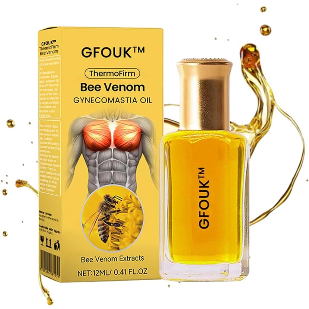 GFOUK Thermofirm Bee Venom Gynecomastia Oil, Gynecomastia Bee Venoms ...