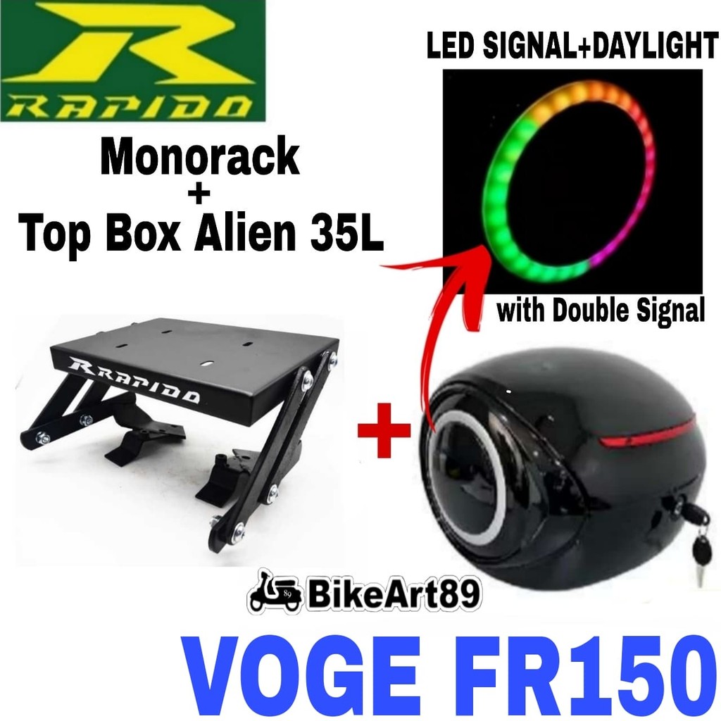 Rapido Monorack VOGE FR150 Combo Set with Top Box Alien ABS Tail Box ...