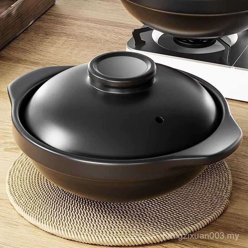 Casserole anti-kering nasi periuk tanah liat berkapasiti besar dapur ...
