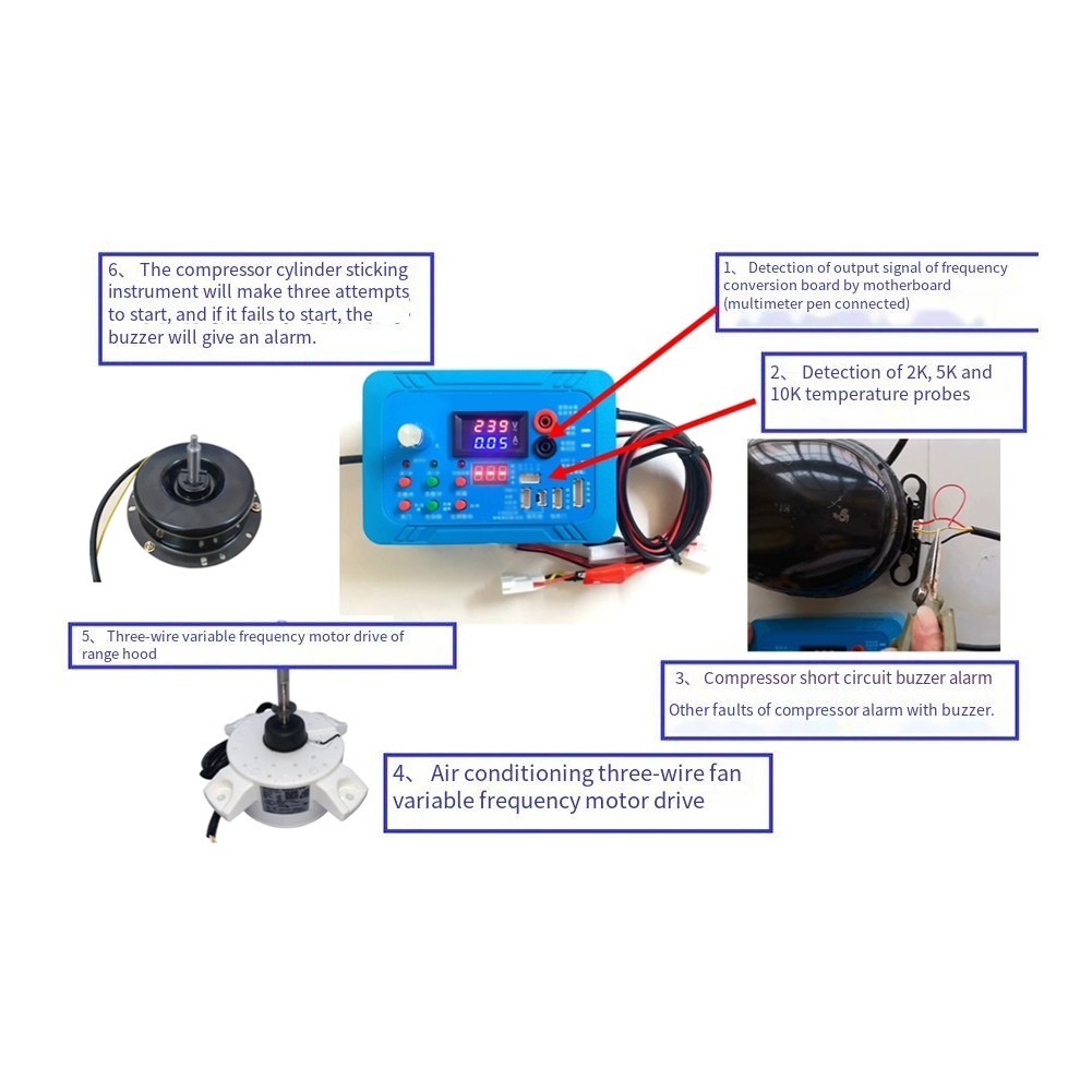 Refrigerator compressor inverter board tester pulse solenoid valve ...