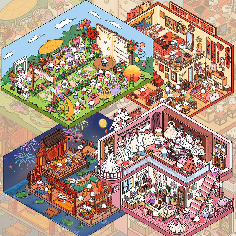 Tailoring-Free Puzzle DIY Landscaping Decompression Scene Storage ...