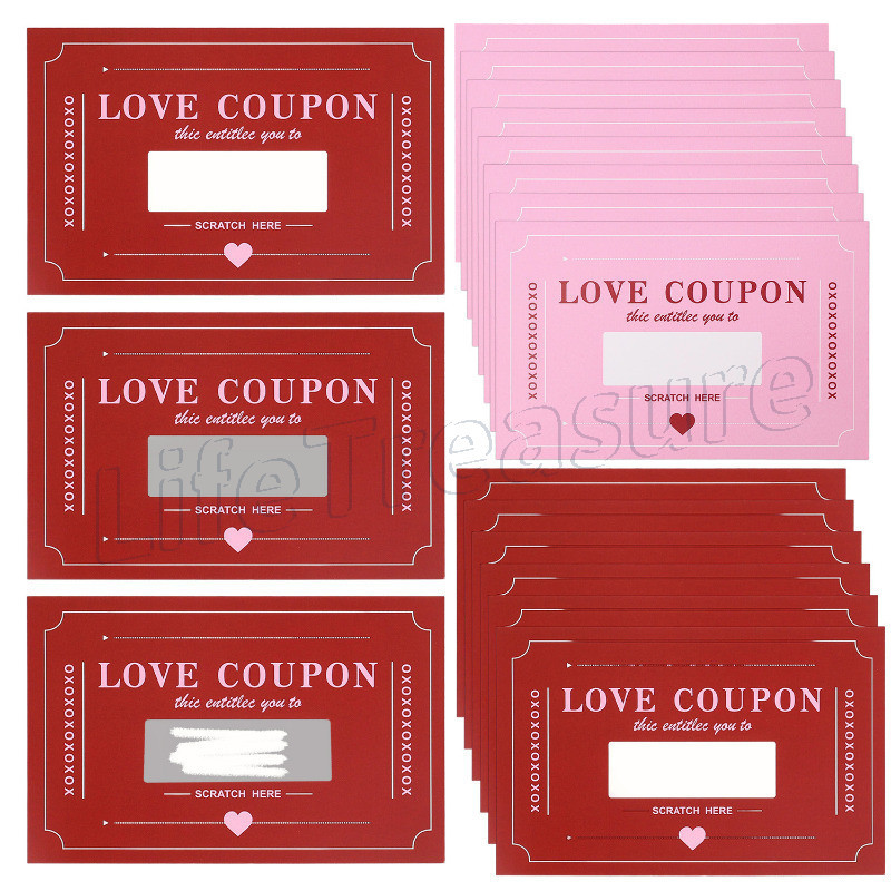 Festival Surprise Scratch-off Cards - Birthday Gift Love Coupons ...