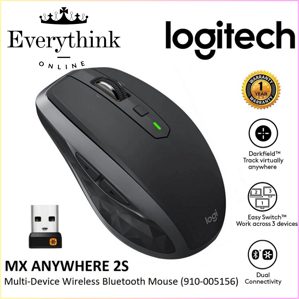 LOGITECH MX ANYWHERE 2S BLUETOOTH WIRELESS MOUSE WITH HYPER-FAST SCROLL ...
