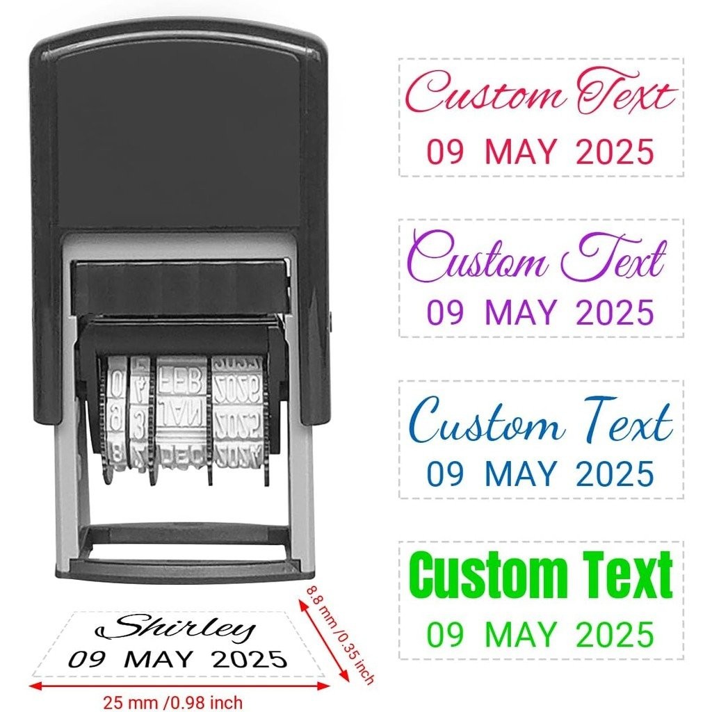 Custom Date Stamp Personalized Signature Name Stamp with Date Self ...