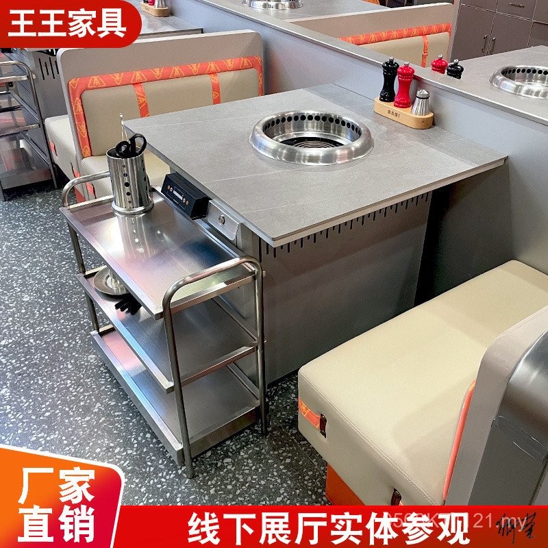 Buffet Outdoor Deck Restaurant Commercial Marble Buffet Barbecue Table ...
