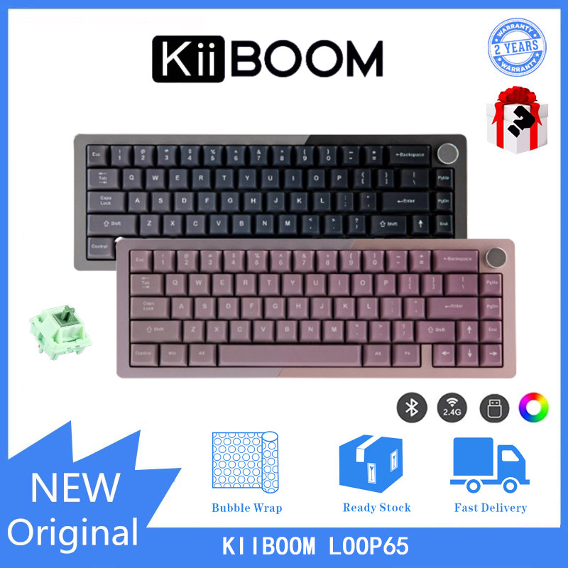 KiiBOOM LOOP65 three mode RGB mechanical keyboard | Shopee Malaysia
