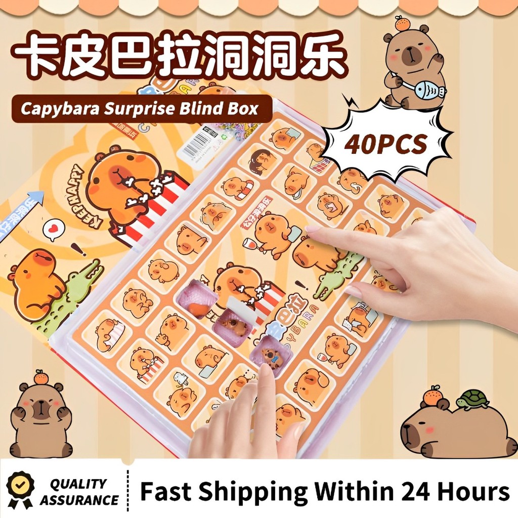 【Ready Stock】YLD Capybara 40 Hole Surprise Blind Box Doll Cave Joy ...