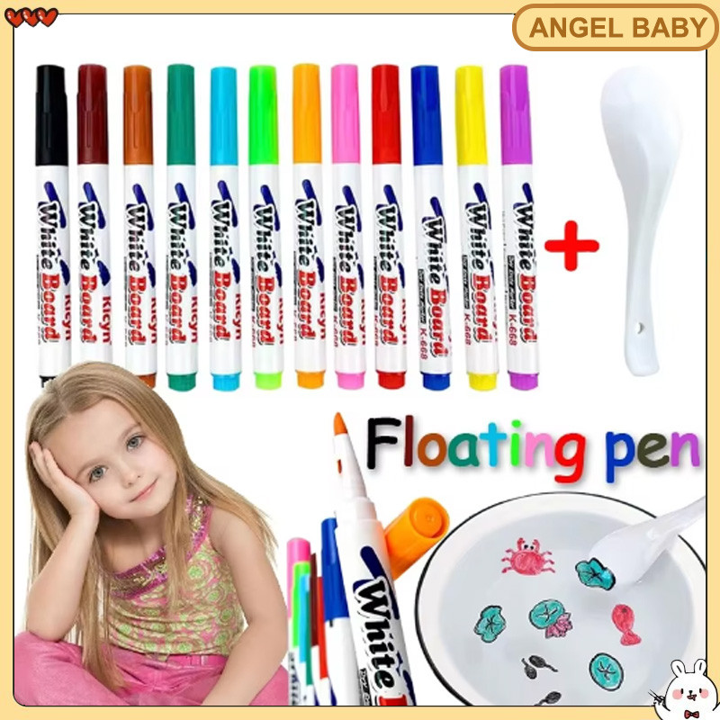 8/12 Colors Magical Water Floating Pen Whiteboard Markers Pen Kids ...