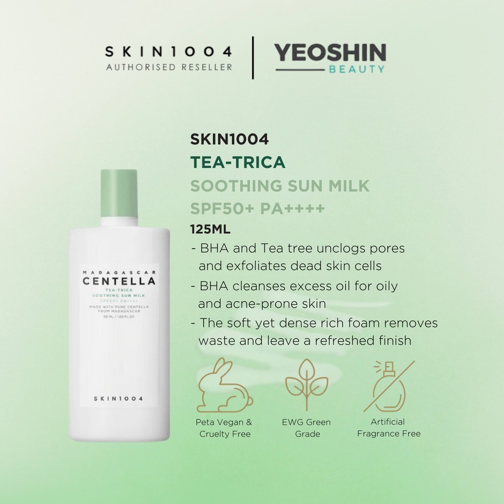 SKIN1004 Tea-Trica Soothing Sun Milk 50ml SPF 50+ PA++++ | Shopee Malaysia
