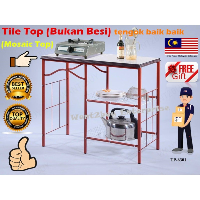 JOY Kitchen Cooking Rack Gas Rack 3V Stove kitchen Stroge Gas Dapur ...