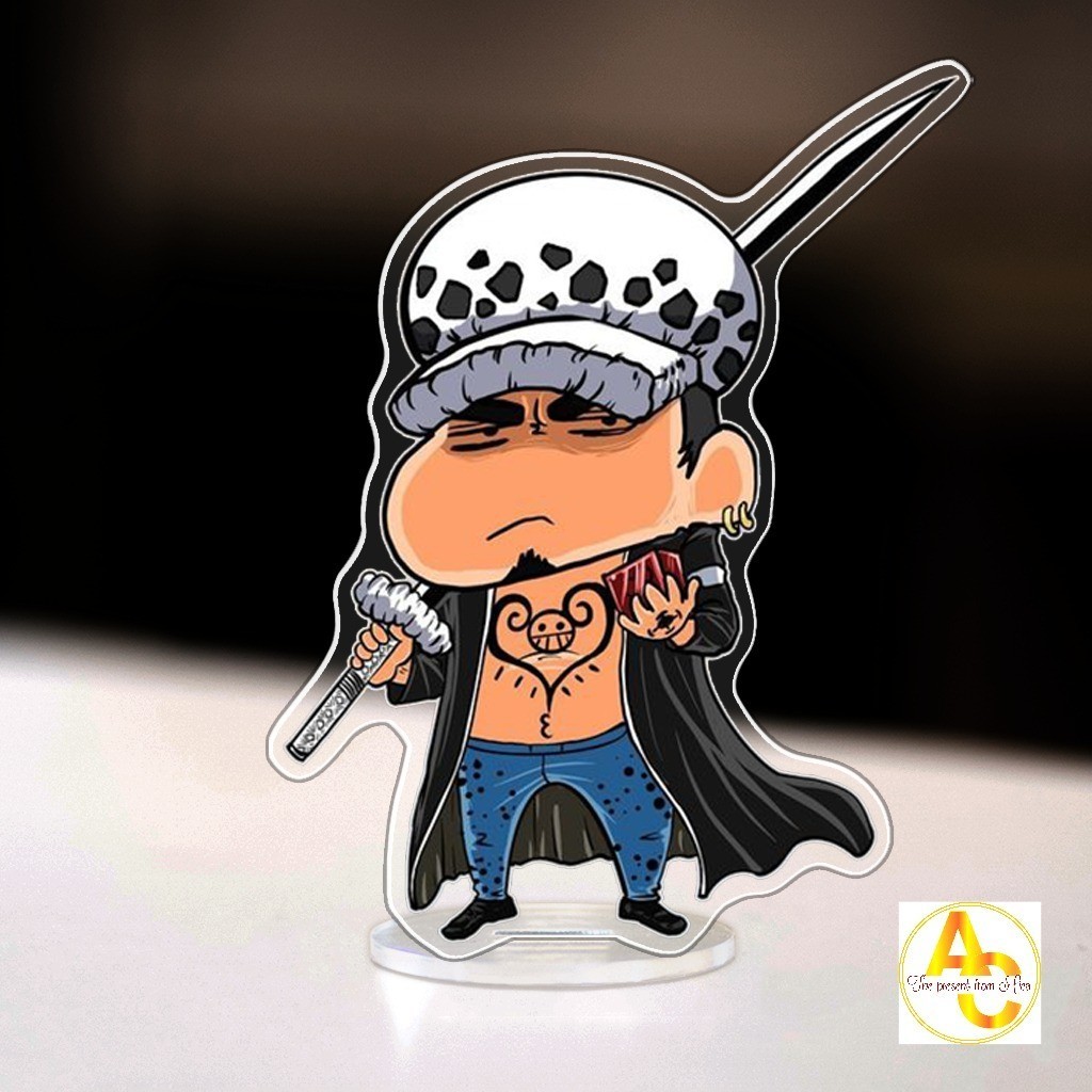 Acrylic standee model Shin Pencil Boy x One Piece Chibi decor study ...