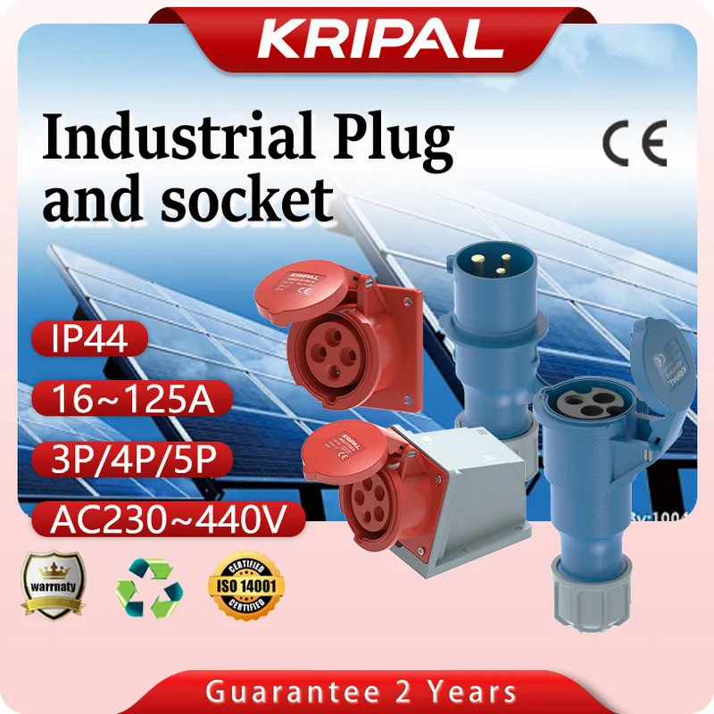 male plug and female plug Industrial Plug and Socket 16A 32A Connector ...